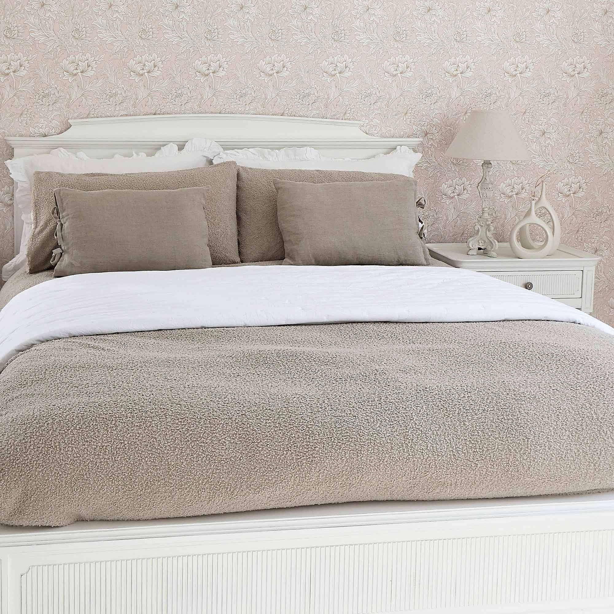 Bouclé Bed Linen Set in Natural | Neutral Boulce Duvet Cover Set