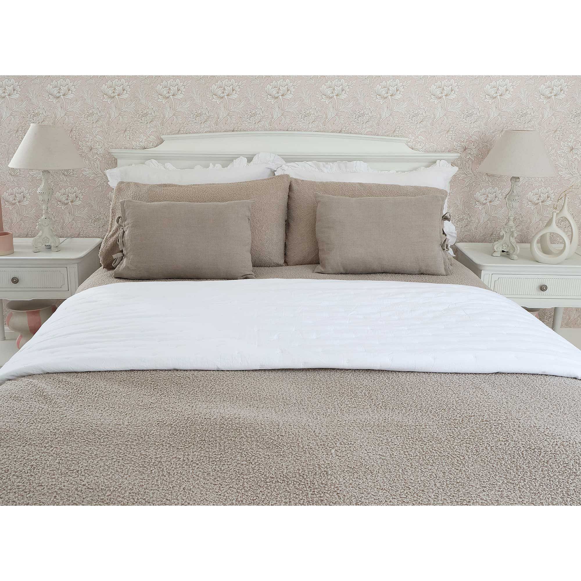 Bouclé Bed Linen Set in Natural | Neutral Boulce Duvet Cover Set