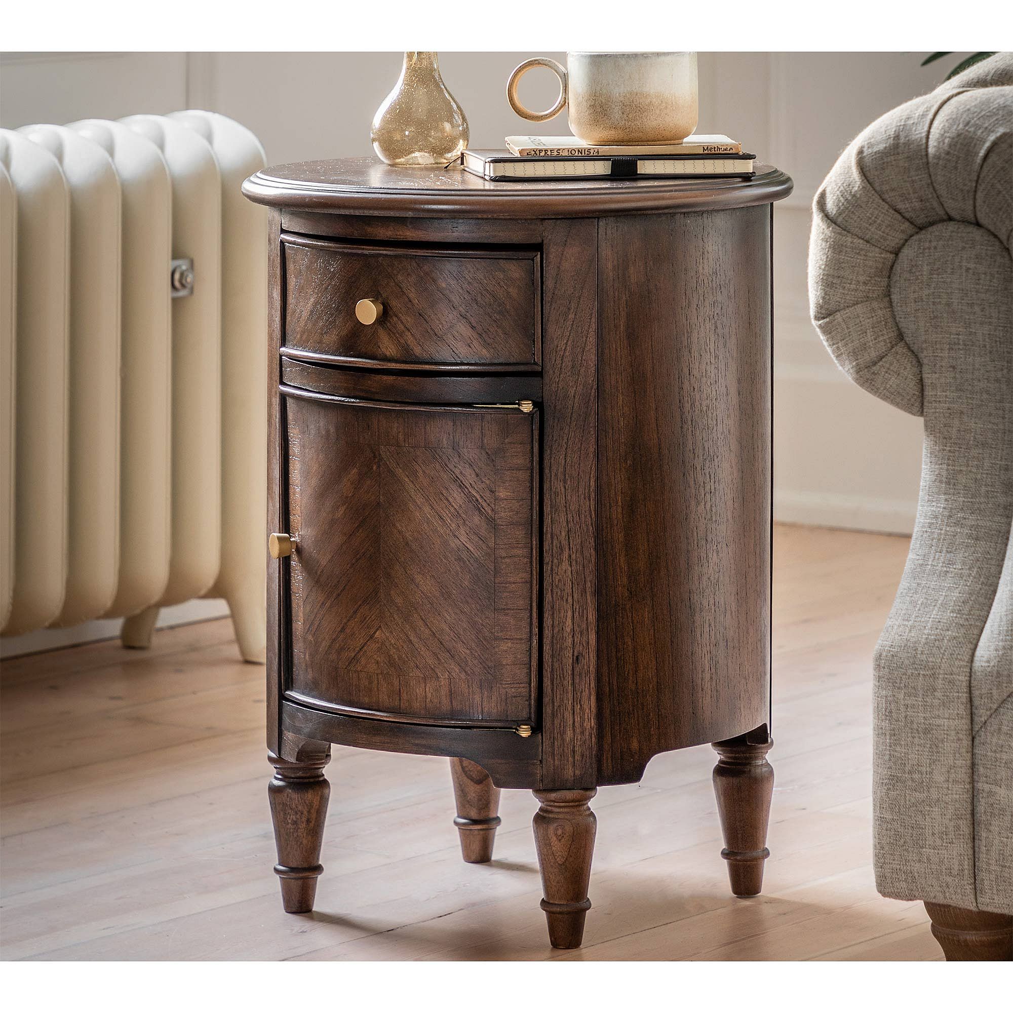 Cavendish Midnight Bedside Table | Antique Inspired Wood Bedside Table ...