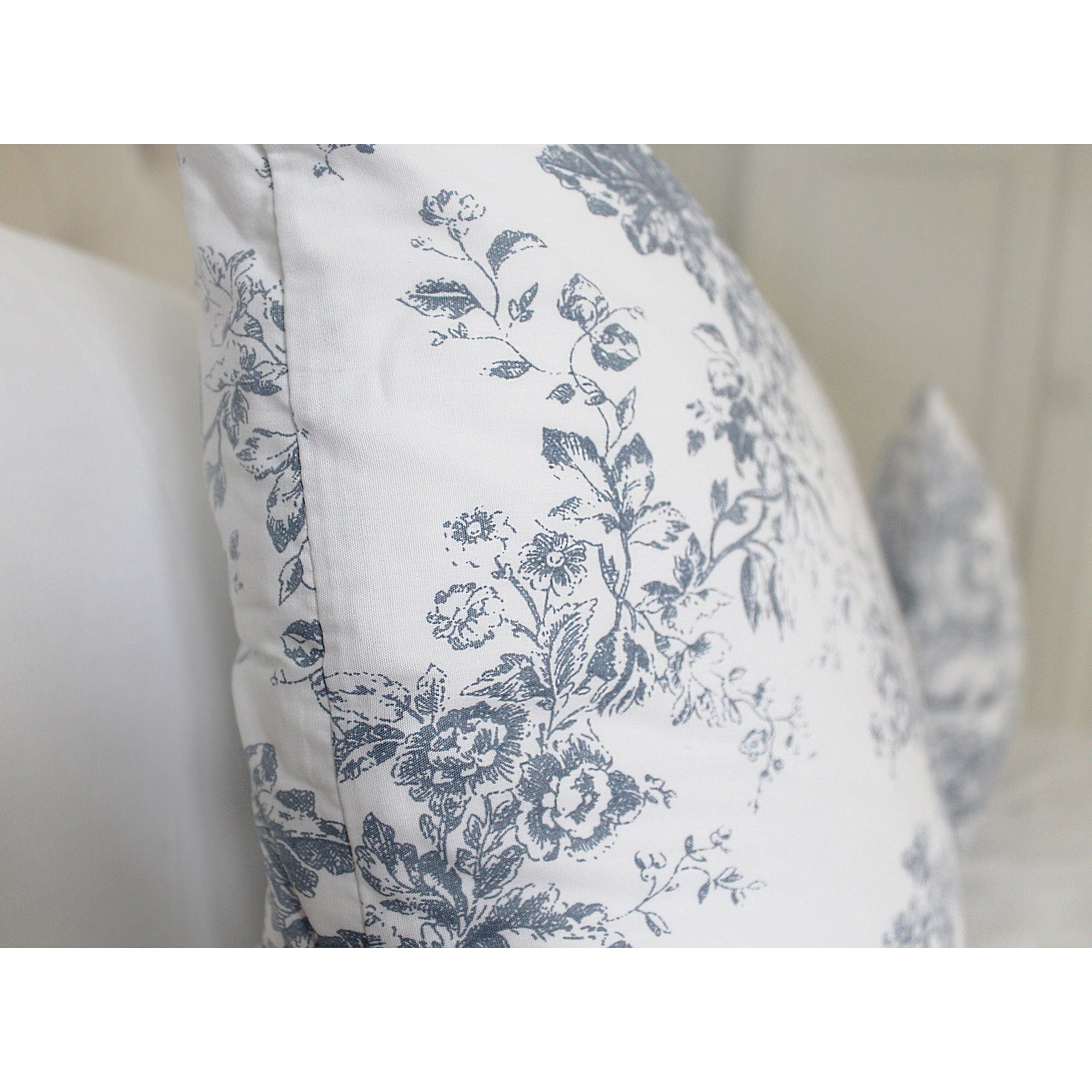 County Toile Blue Cushion | Blue and White Cushion With Traditional ...