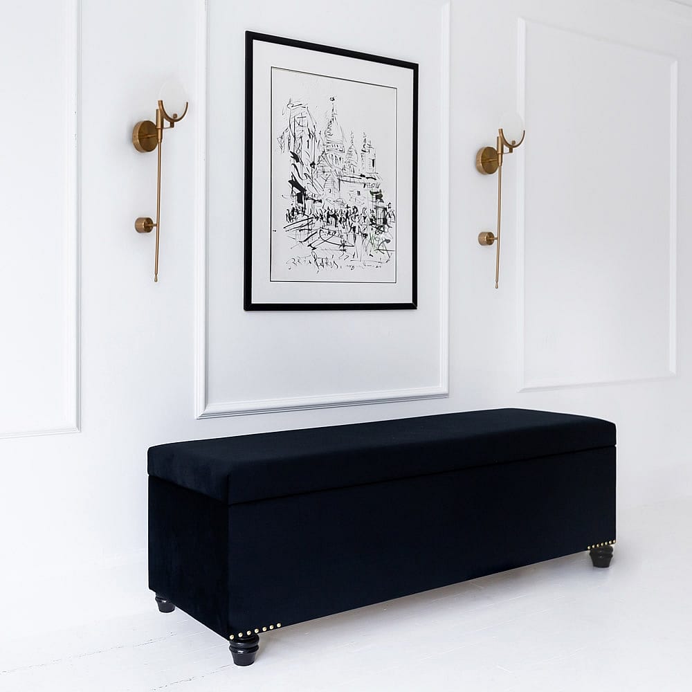 Galerie Gold Wall Light | A Linear Brushed Brass Contemporary Art Deco ...