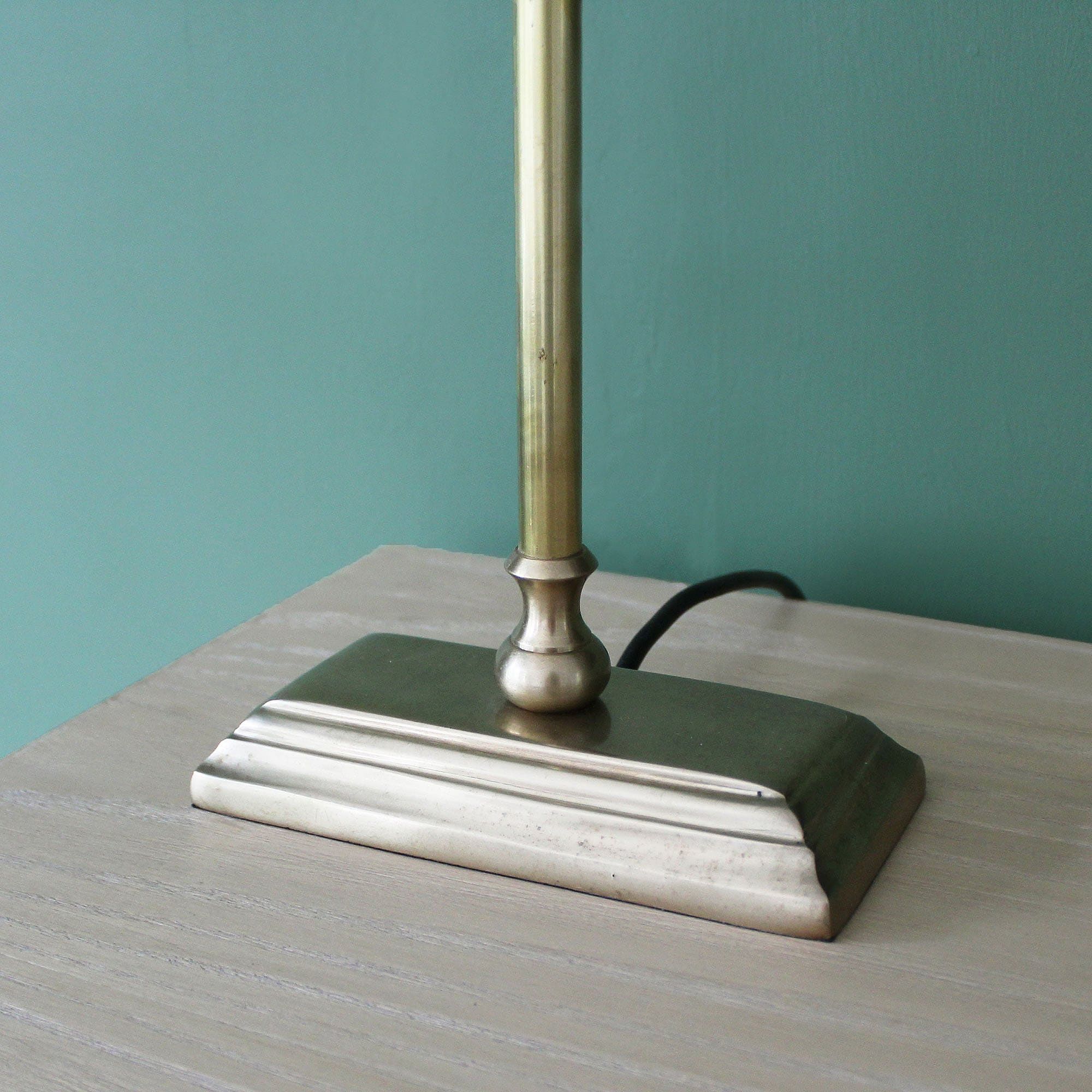 Slim Brass Side Lamp | Contemporary Tall Slim Brass Table Lamp