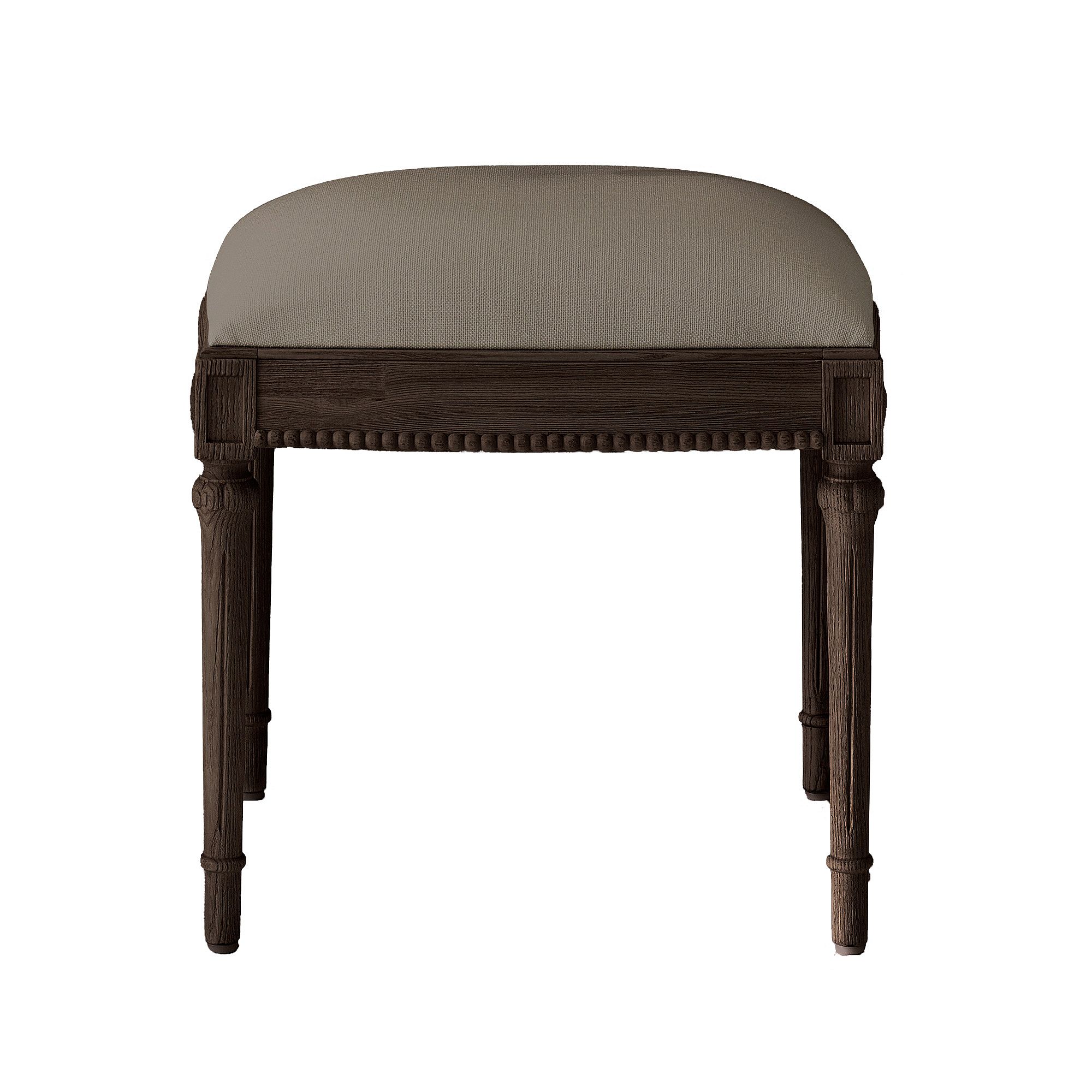 Gustavian Dark Dressing Stool | Upholstered Dark Wooden Dressing Stool ...
