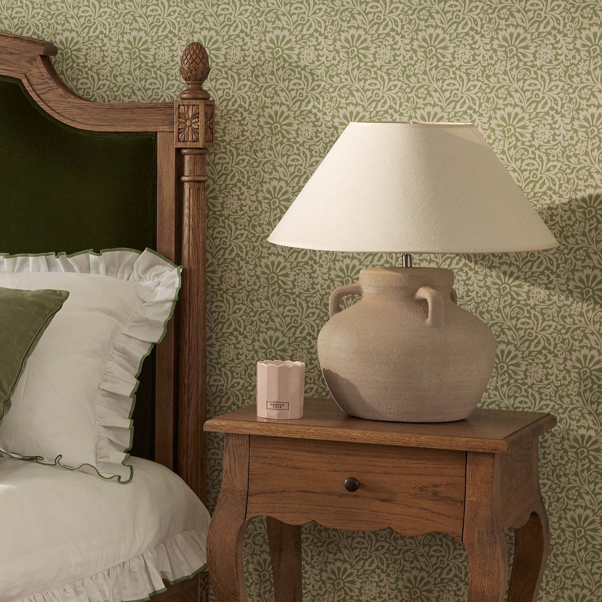 The Love Handles Lamp | Earthenware Table Lamp with Cotton Linen Shade