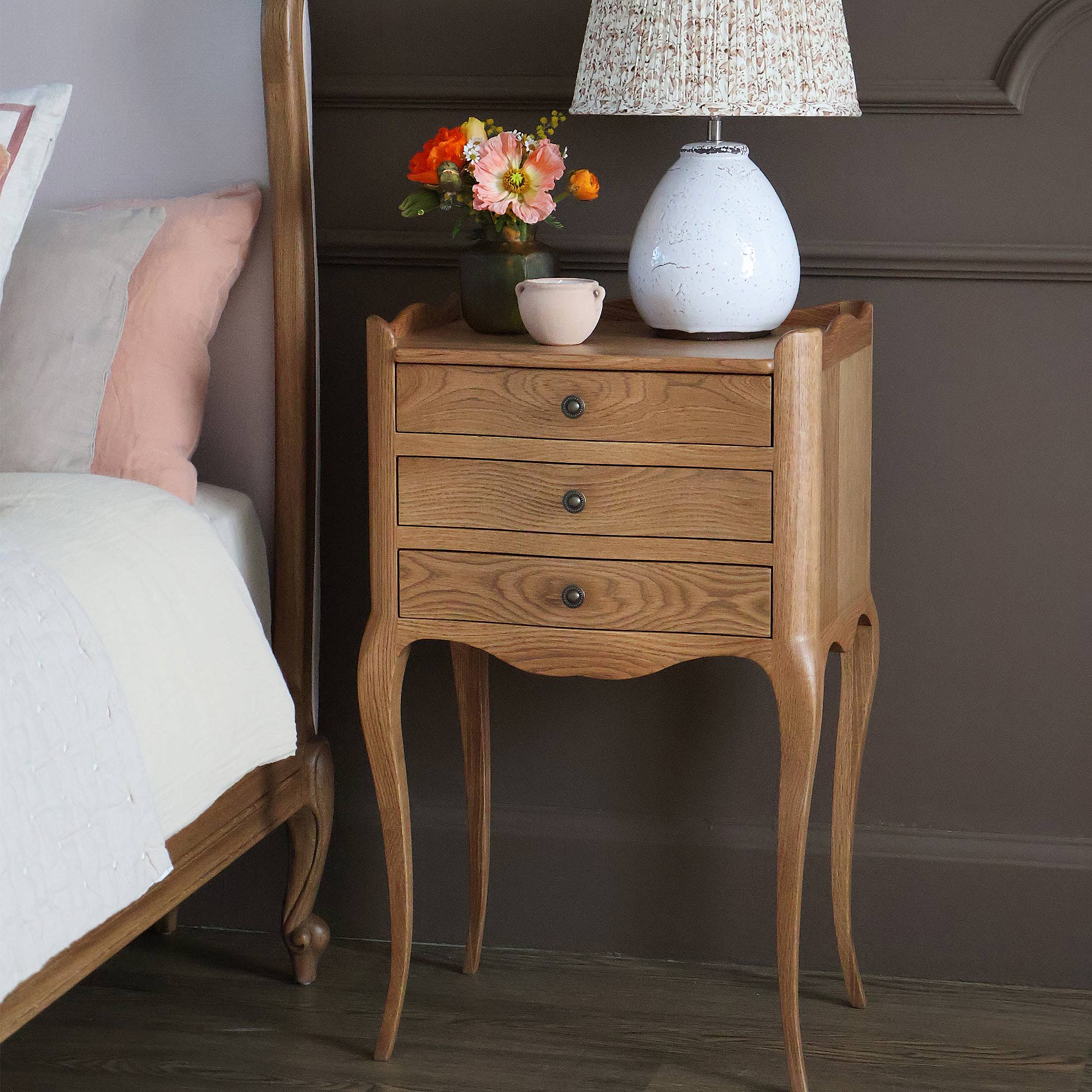 Love Story 3-Drawer Nightstand | Handmade Classic French Style Bedside ...