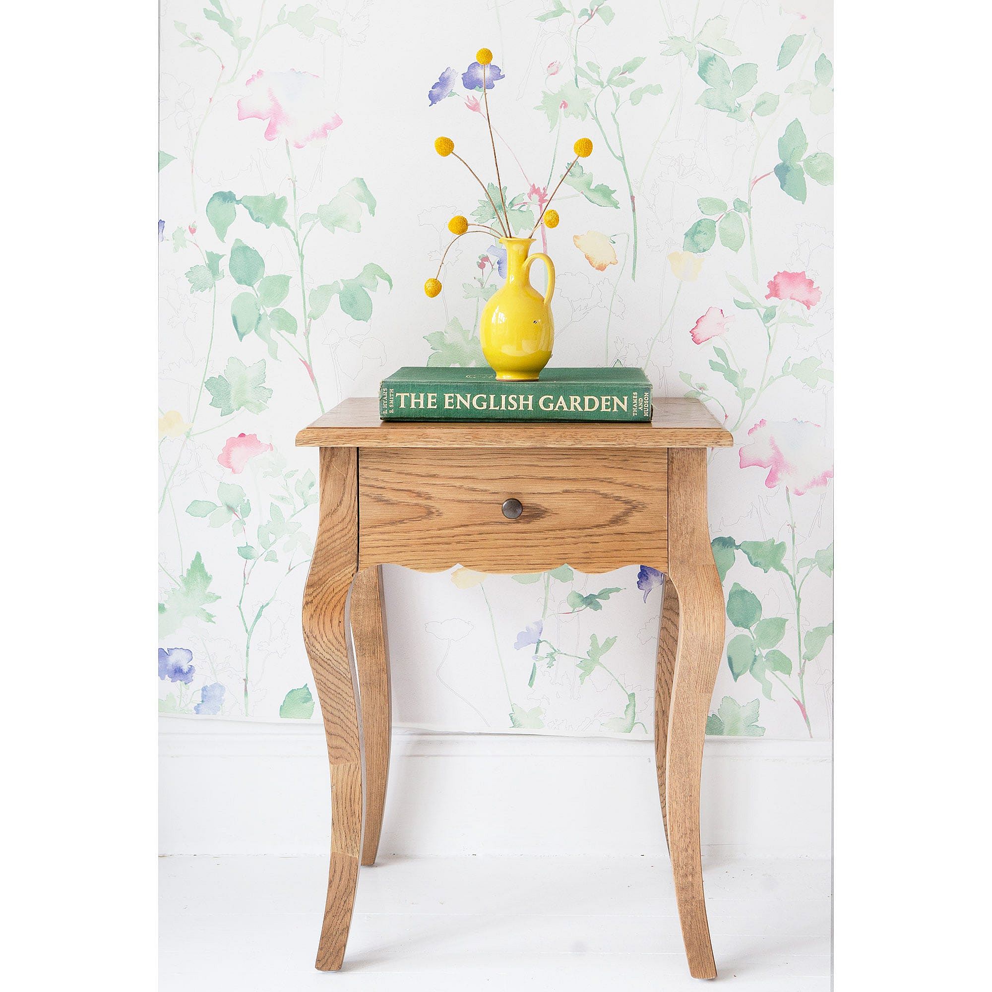 Love Story Single Drawer Bedside Table | Natural Oak Bedisde Table with ...