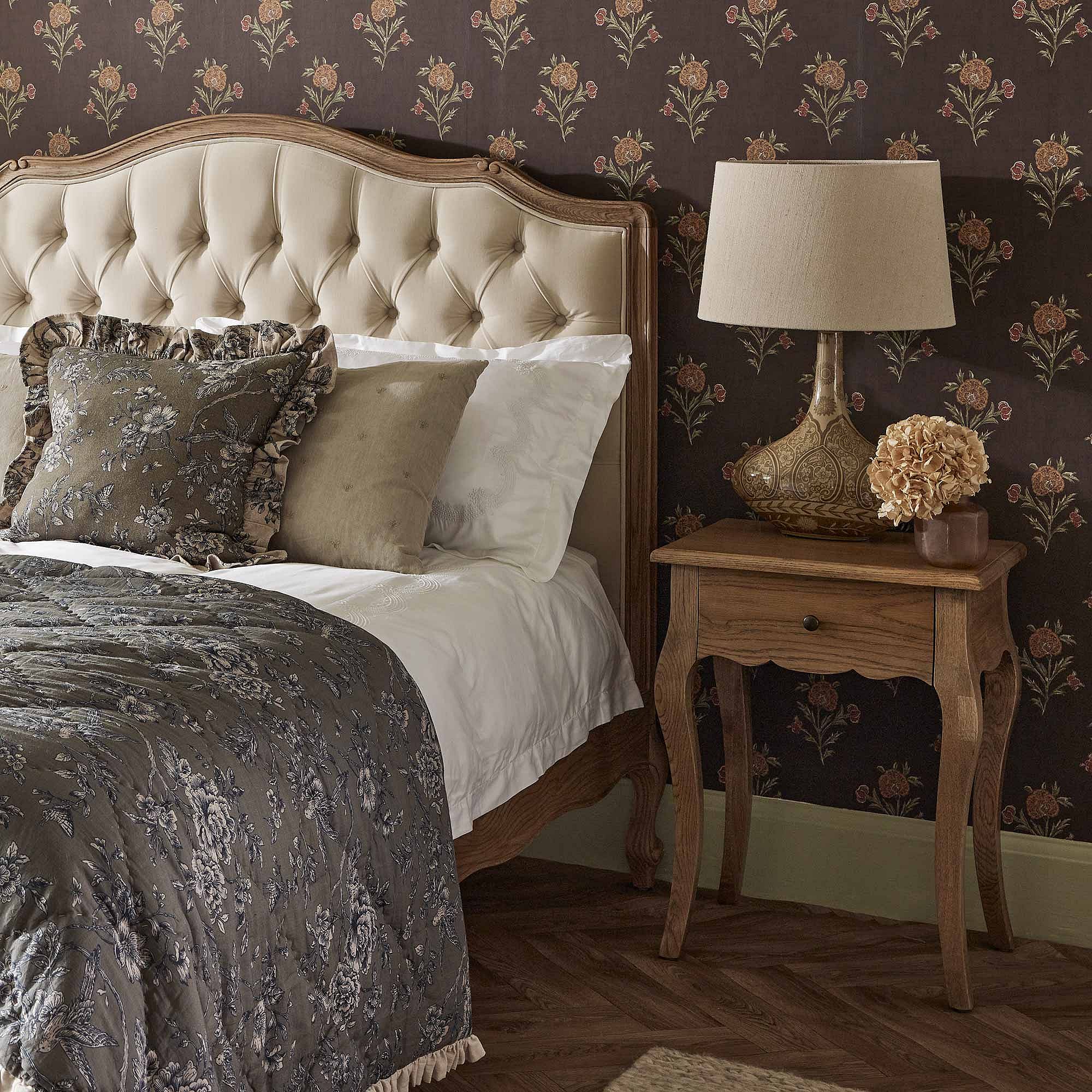 Love Story Single Drawer Bedside Table | Natural Oak Bedisde Table with ...