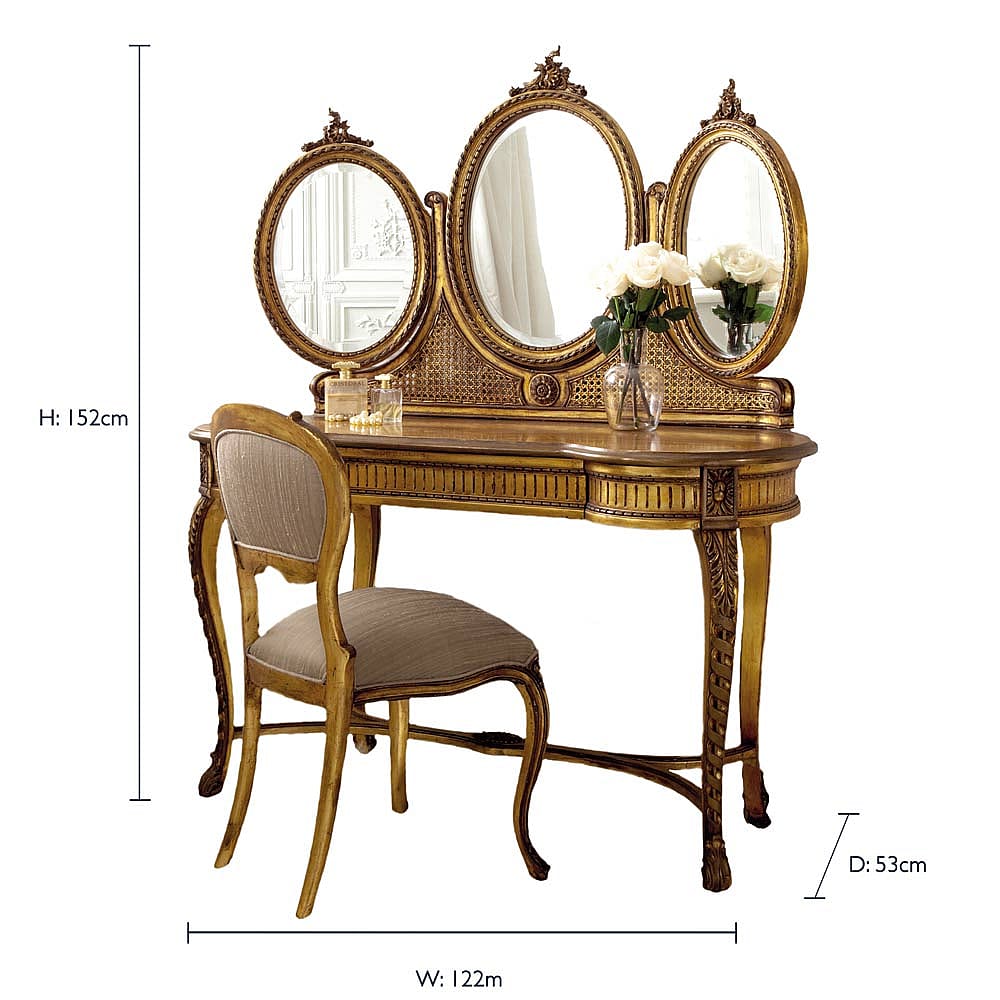 Palais de Versailles Gold Gilt Dressing Table | Louis Style French ...