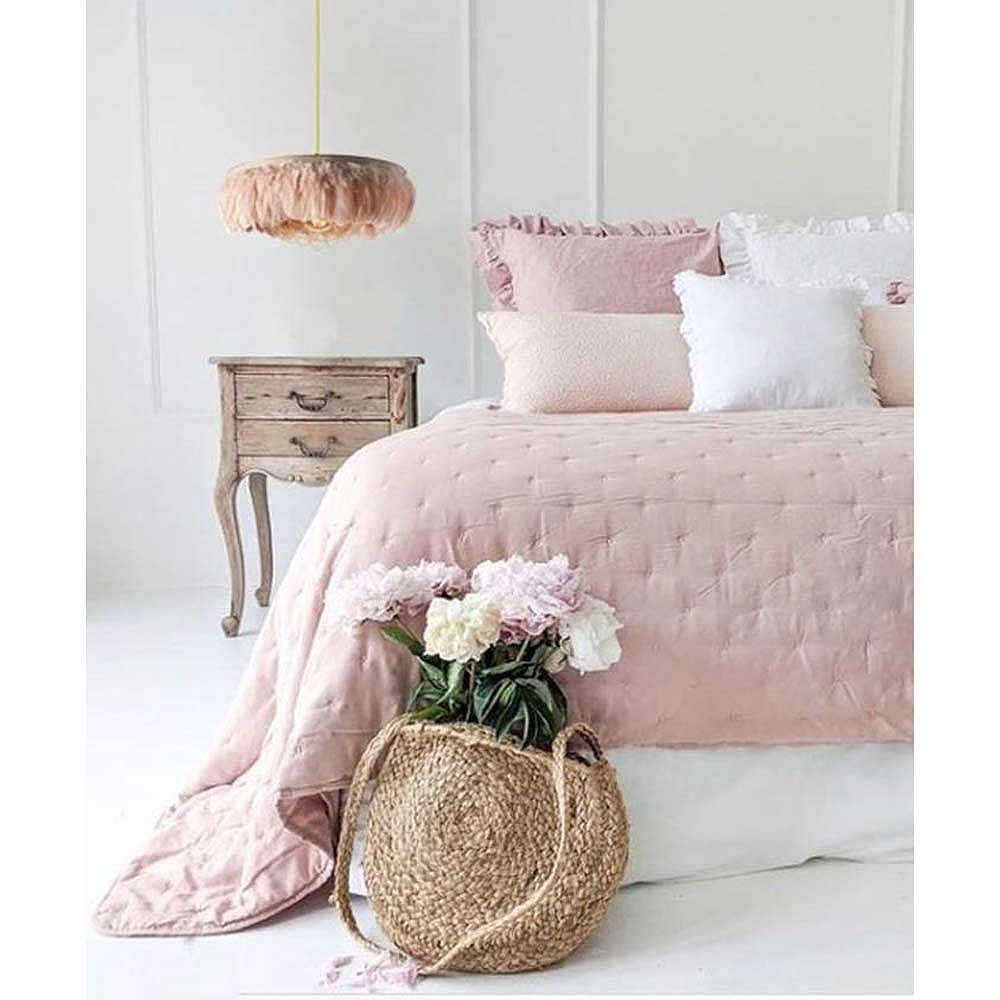 Peachskin Quilted Bedspread in Petal Pink | Award Winning Super Soft ...