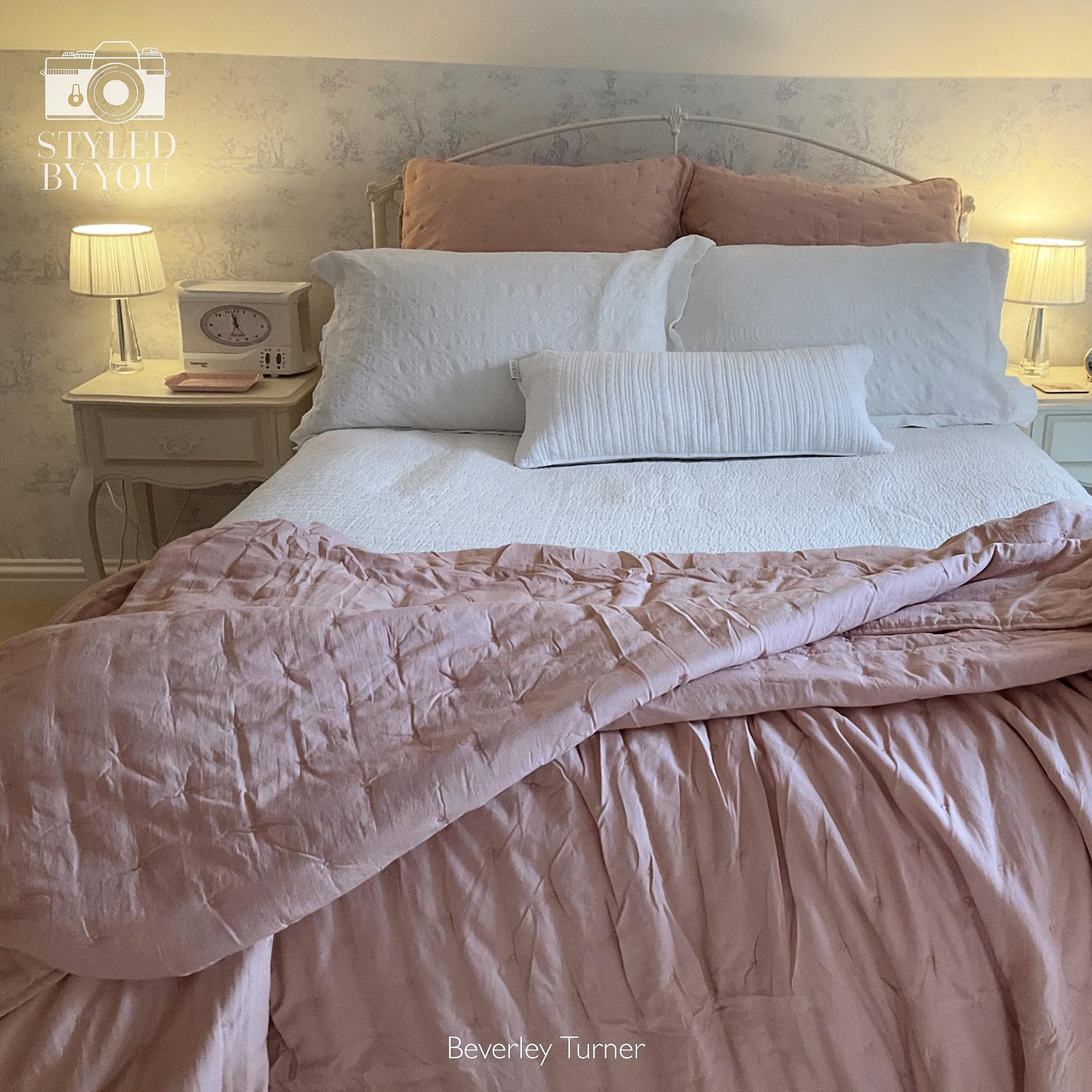 Peachskin Quilted Bedspread in Petal Pink | Award Winning Super Soft ...