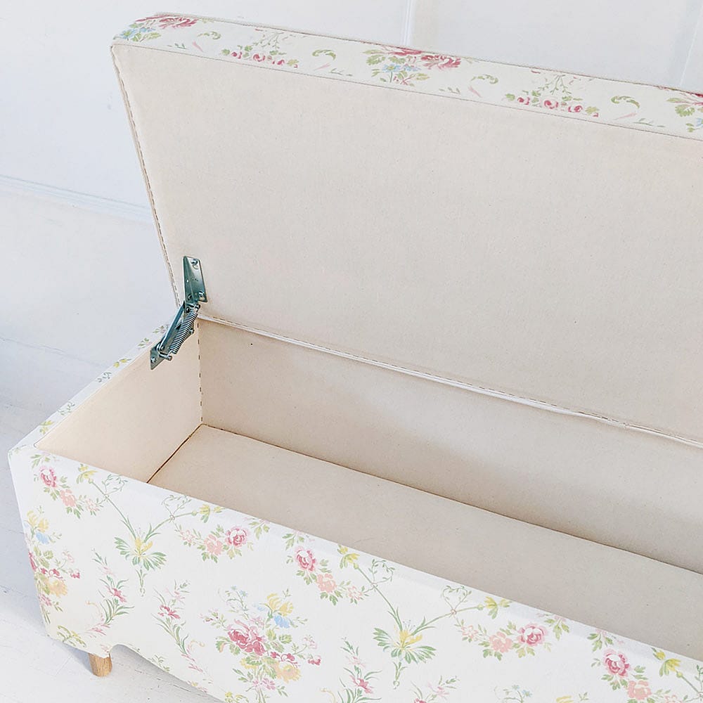 Windsor Garden Floral Blanket Box | Bedroom Blanket Box Storage Ottoman ...