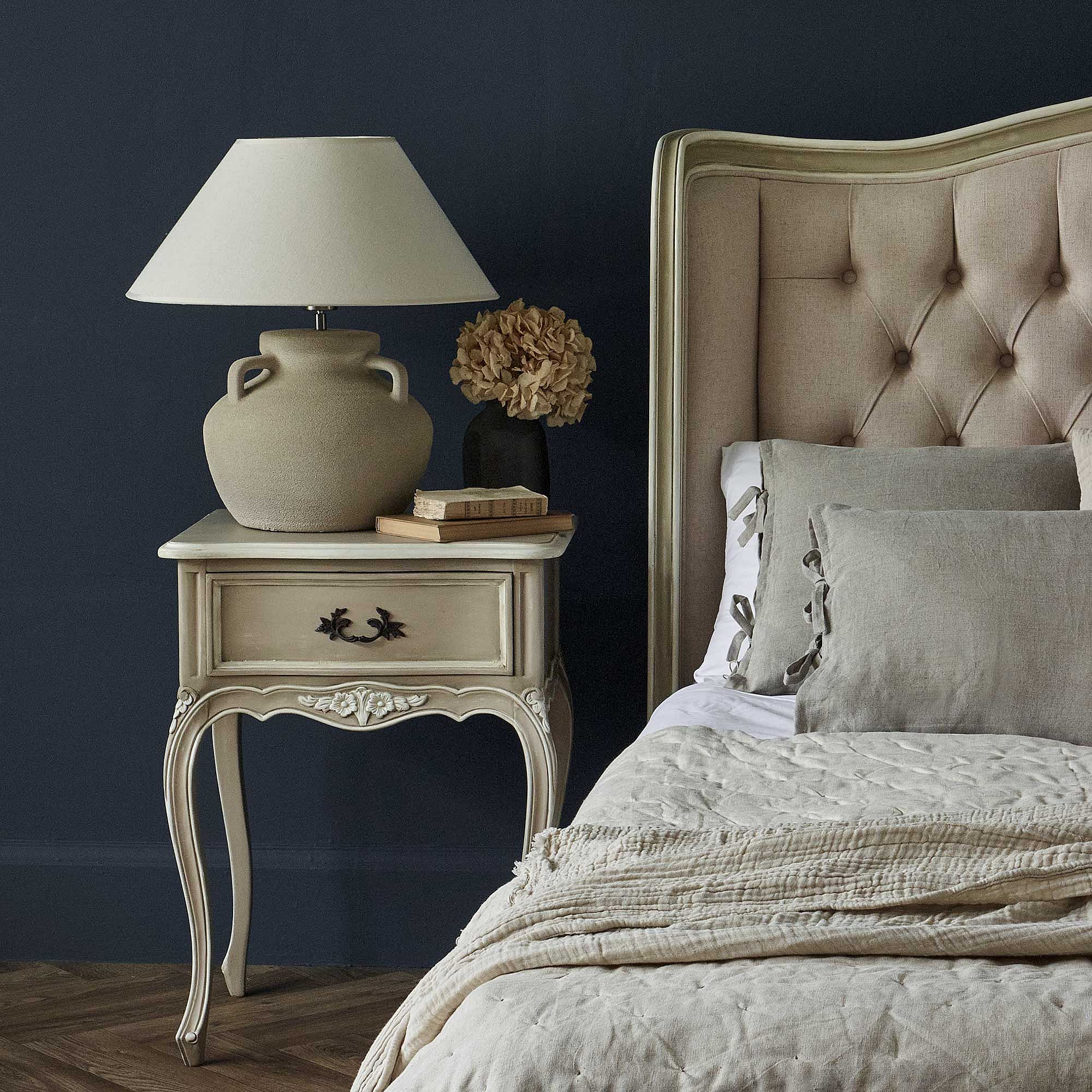 The Love Handles Lamp | Earthenware Table Lamp with Cotton Linen Shade