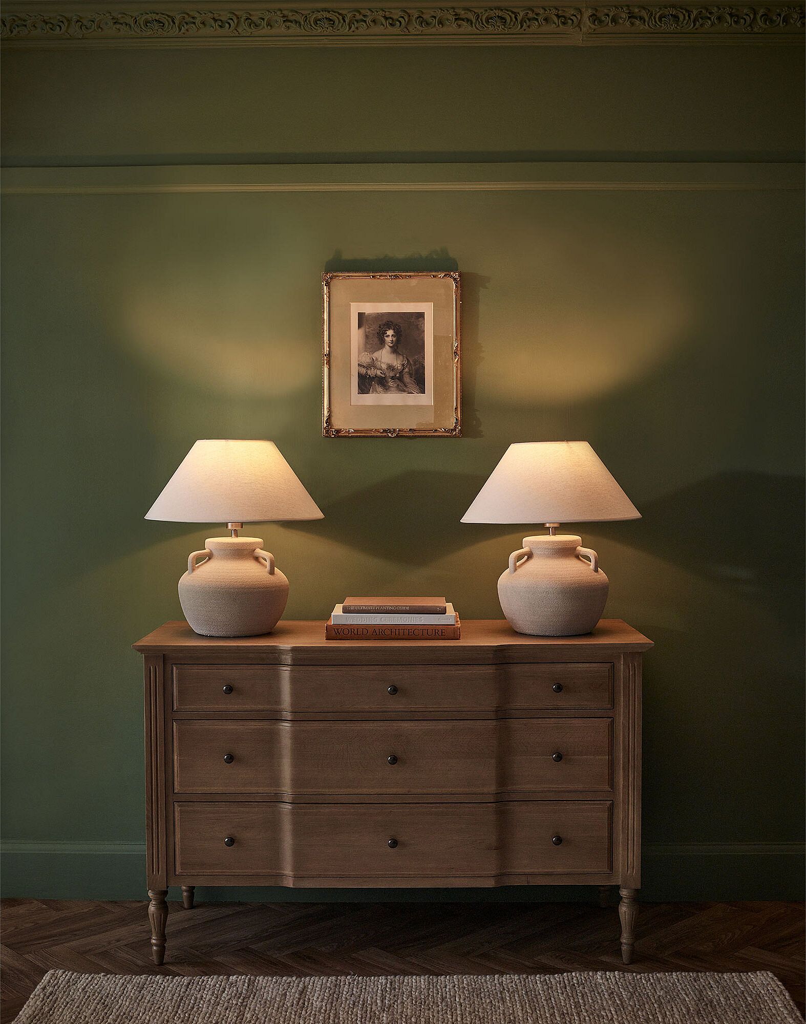 The Love Handles Lamp | Earthenware Table Lamp with Cotton Linen Shade