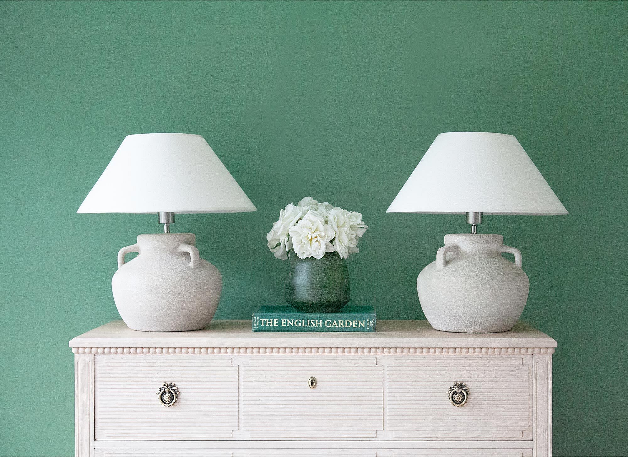 The Love Handles Lamp | Earthenware Table Lamp with Cotton Linen Shade