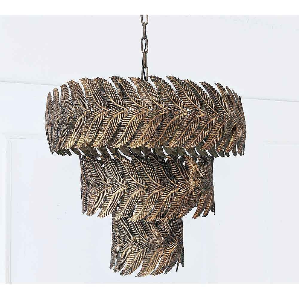 Tiered Leaves Large Pendant Light | Leaf Effect Pendant Light