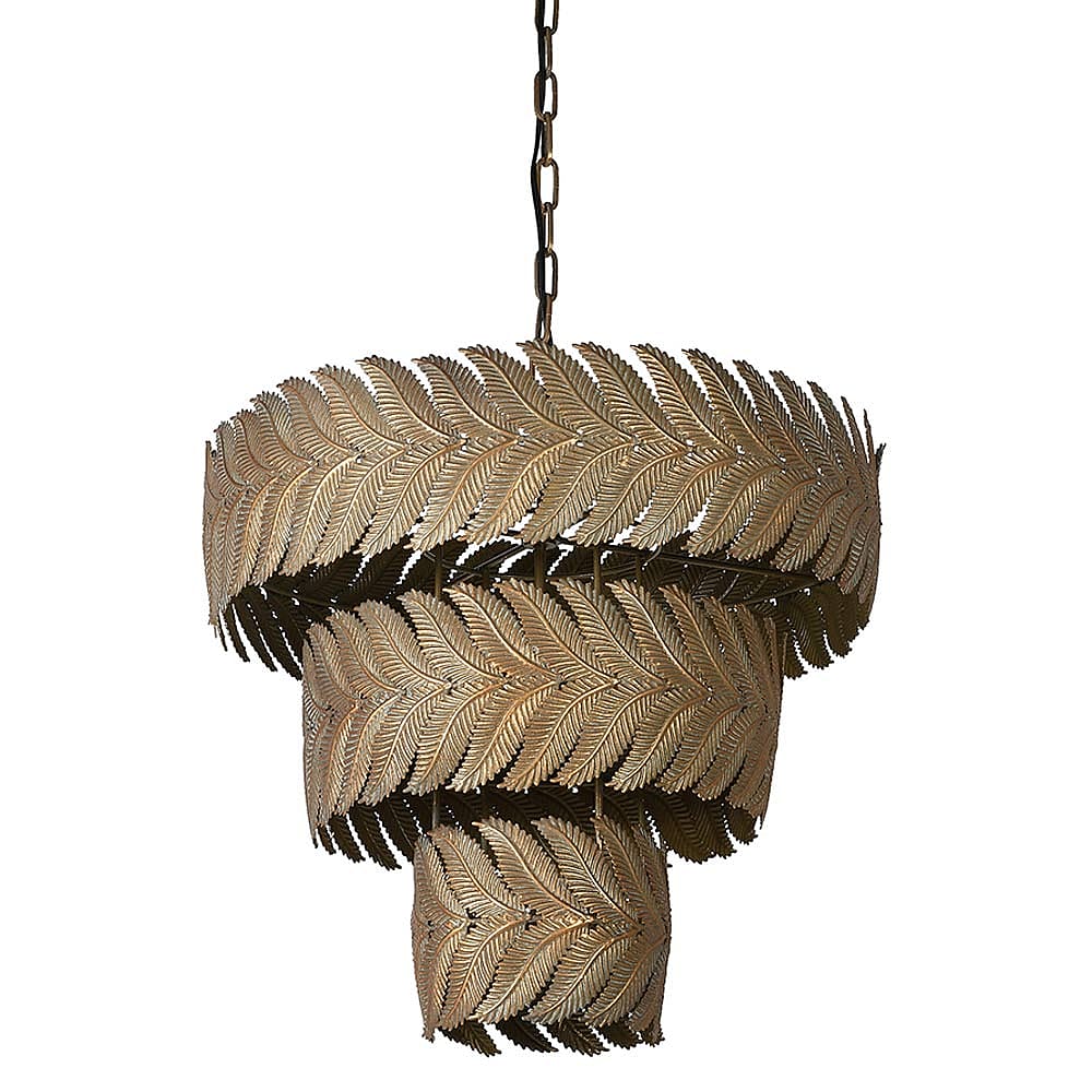 Tiered Leaves Large Pendant Light | Leaf Effect Pendant Light