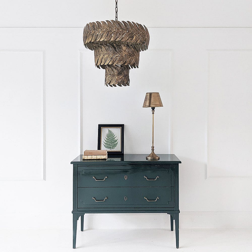 Madison Antique Brass Table Lamp | Contemporary Tall Slim Brass Table Lamp