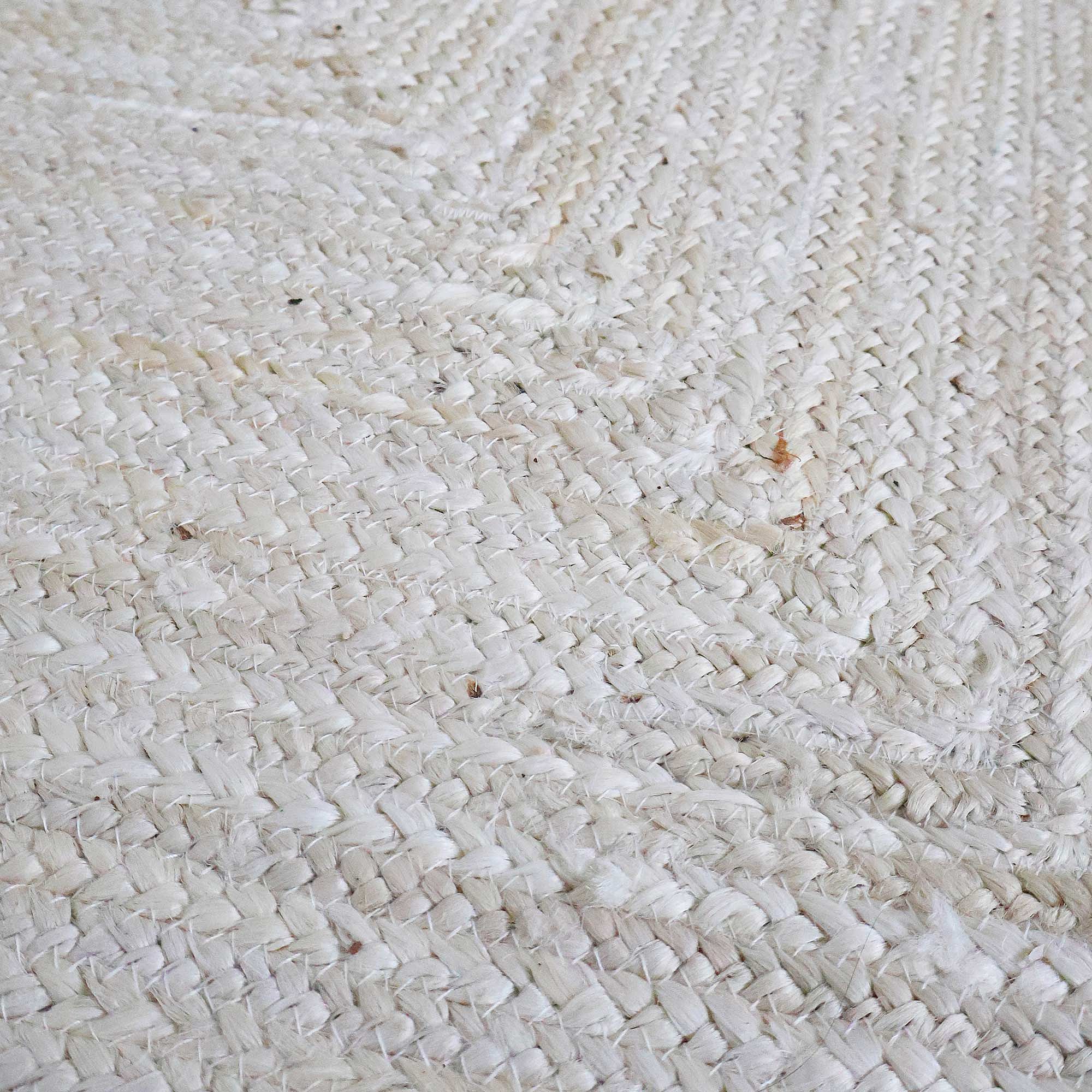 White Jute Rug | Rectangle Braided White Jute Rug