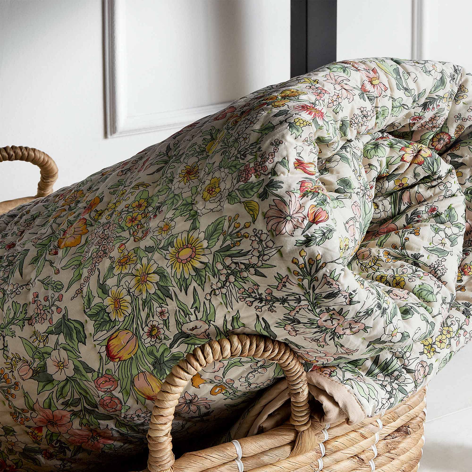 Wildflower Quilted Bedspread | A Pure Cotton Floral Bedspread with a ...