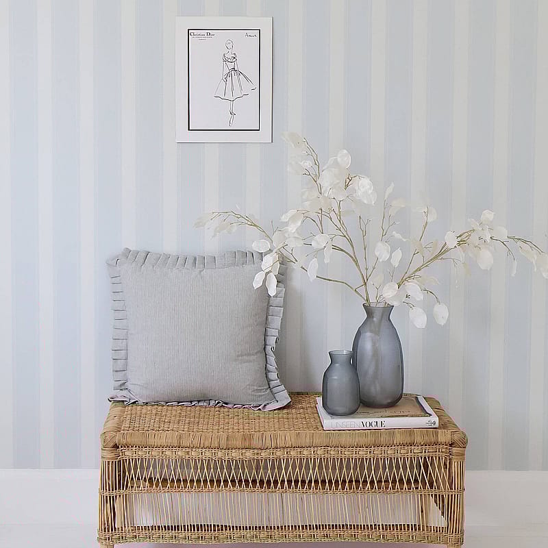 Barnaby Striped Charcoal Cushion | Charcoal Pleated Stripe Cushion made from Recycled Cotton