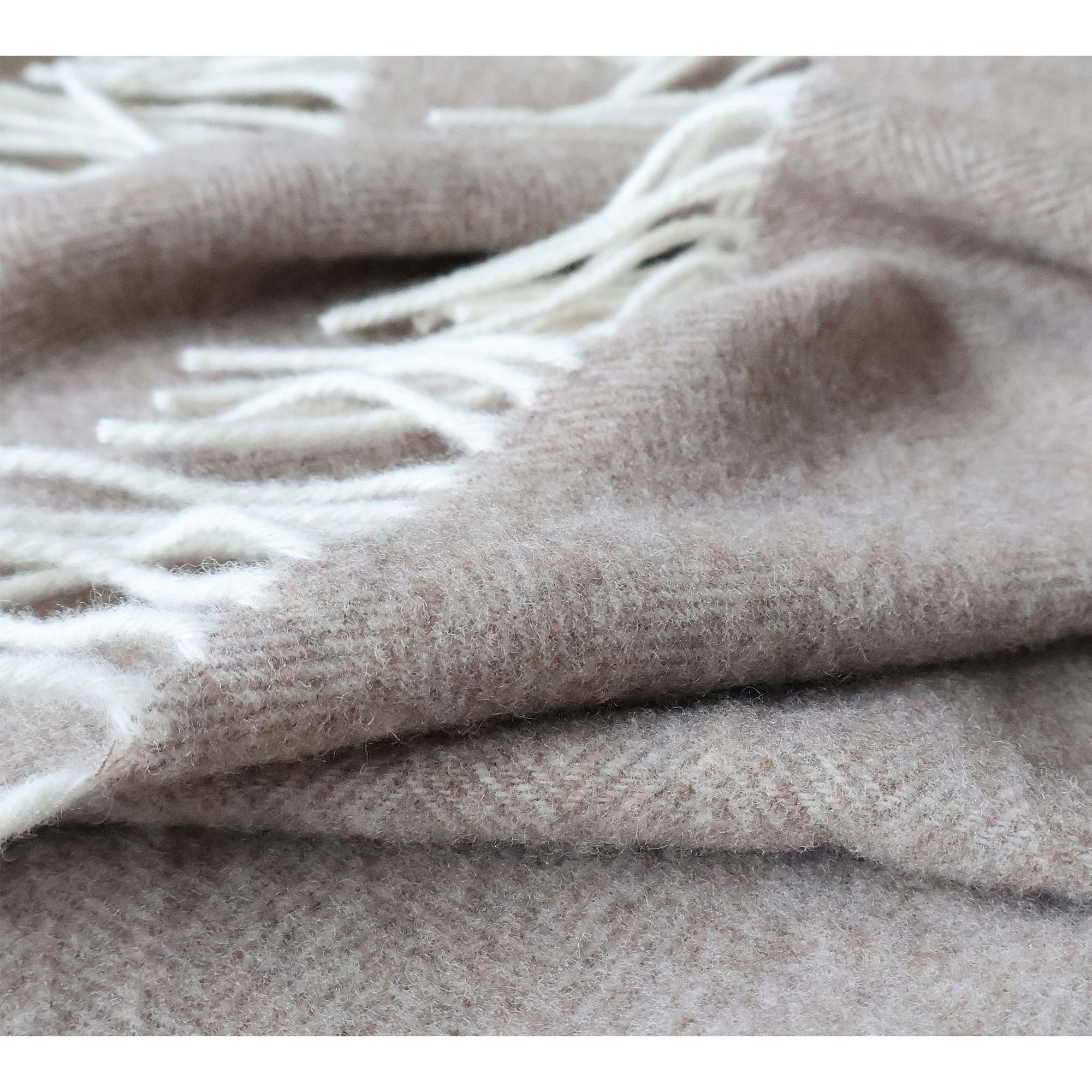 Cashmere Throw in Natural | Cashmere and Merino Wool Natural Throw with ...