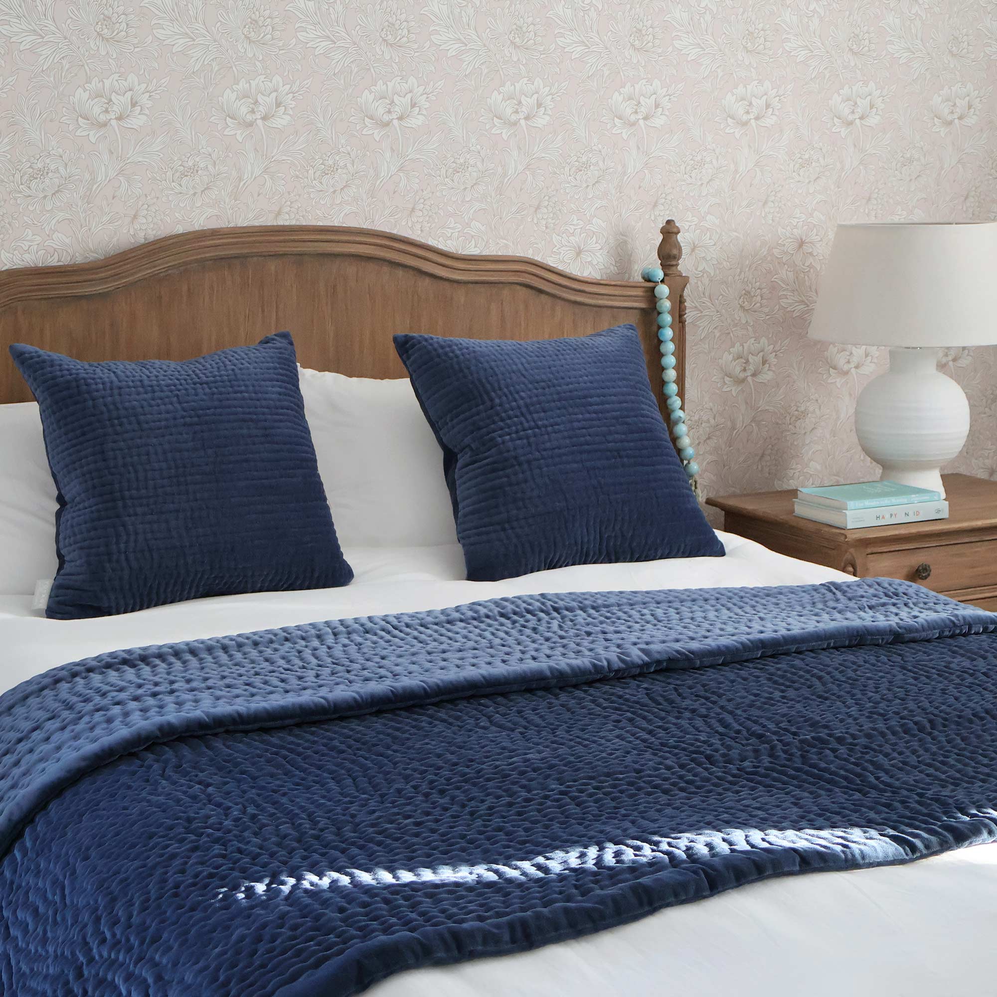 blue bed throws uk