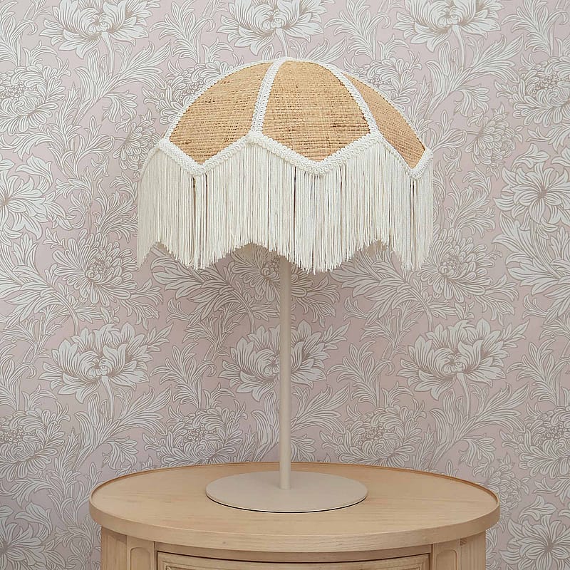 Metal Lamp Base in Ivory | Powder Coated Metal Lamp Base in Natural